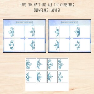 Winter Snowflake Matching Activity, Holiday Snowflake Match, Toddler ...