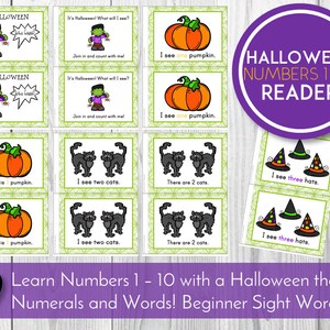 Halloween Emergent Reader, Numbers Book, Numbers 1 - 10, Learning ...