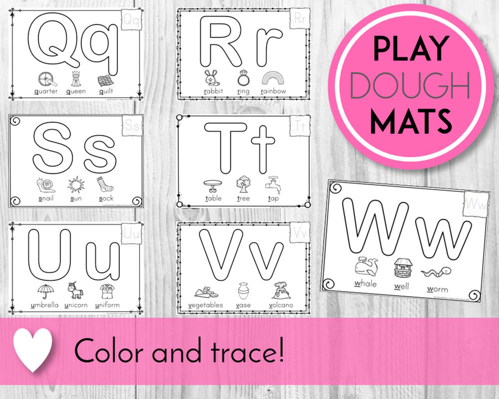 ABC Alphabet Play Doh Mats, ABC Printables, Preschool, Homeschool ...