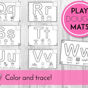 ABC Alphabet Play Doh Mats, ABC Printables, Preschool, Homeschool ...