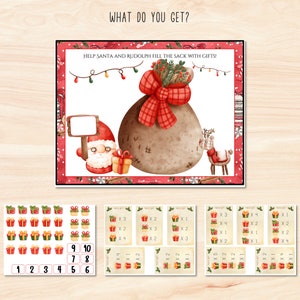 Christmas Santa Sack Gift Counting, Xmas Math Fun, Toddler Christmas ...