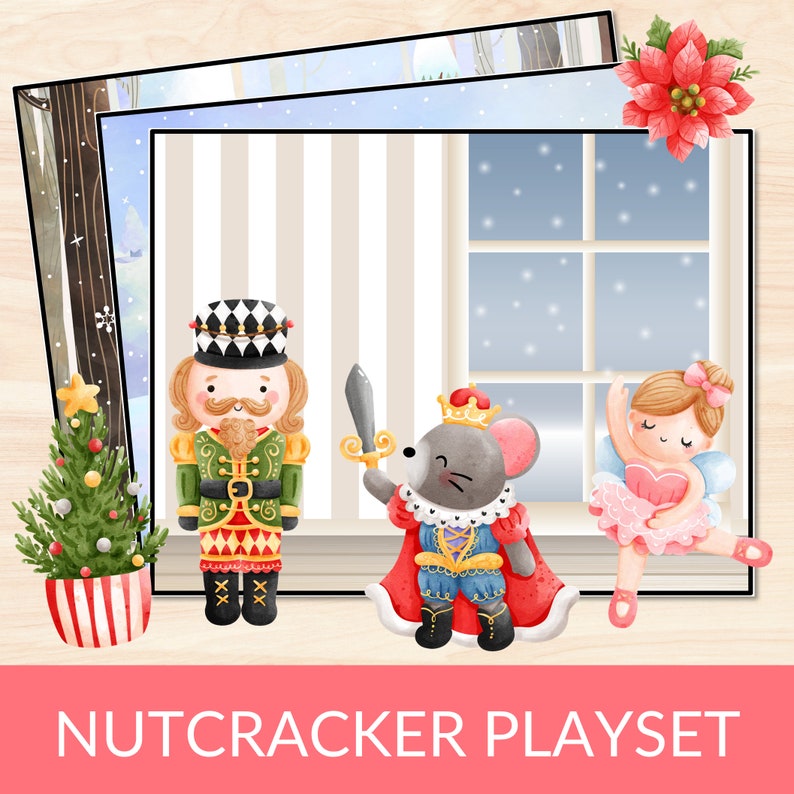 Christmas Nutcracker Playset, Xmas Pretend Play Fun, Toddler Winter ...