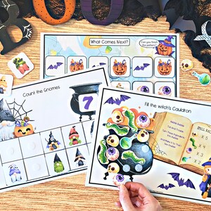 Halloween Busy Book Printable, Kids Homeschool Learning Binder, Toddler ...