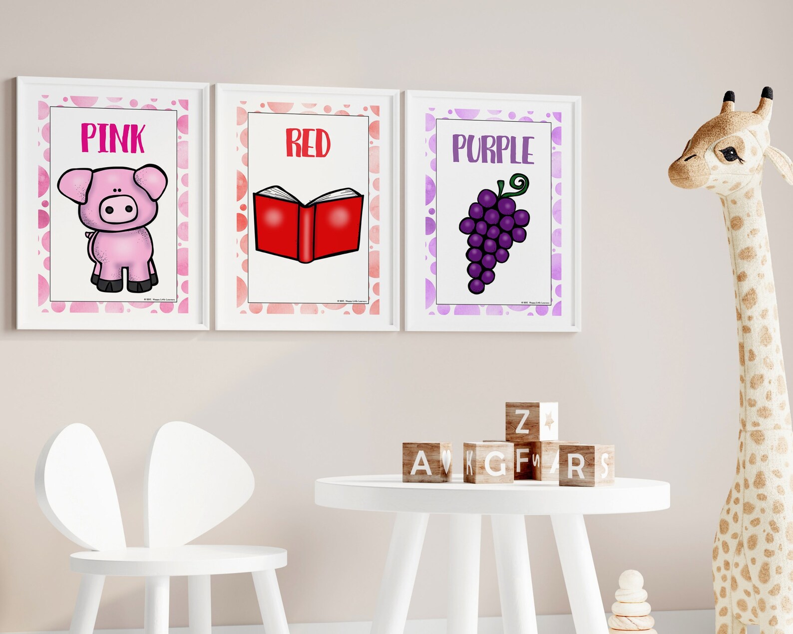 Watercolor Preschool Printable Classroom Color Posters, Kindergarten ...