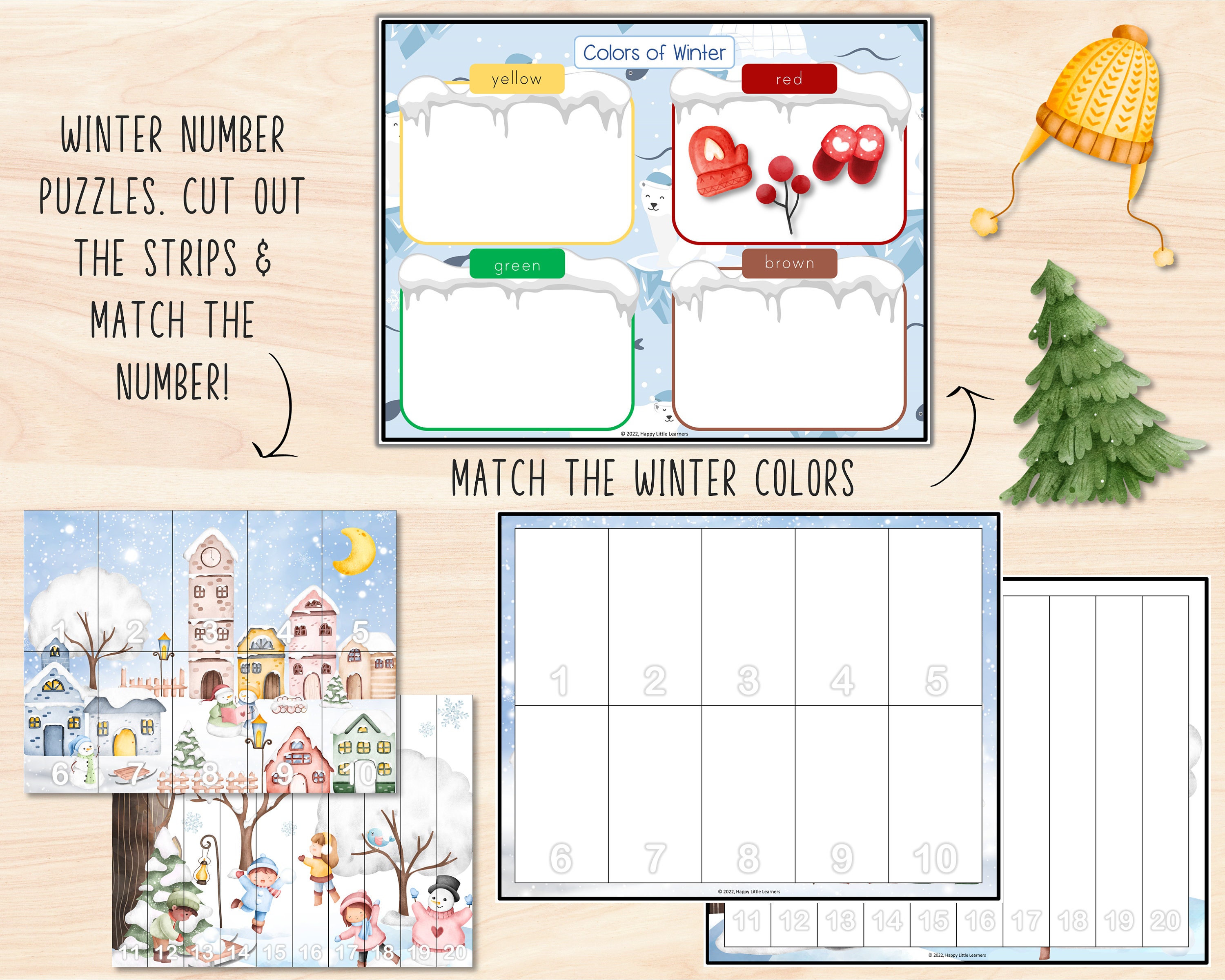 Winter Busy Book Printable, Homeschool Busy Book for Kids, Seasons ...