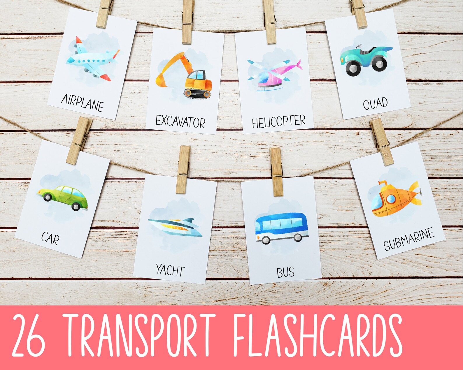 Transport Alphabet Flashcards Preschool Printables Montessori - Etsy