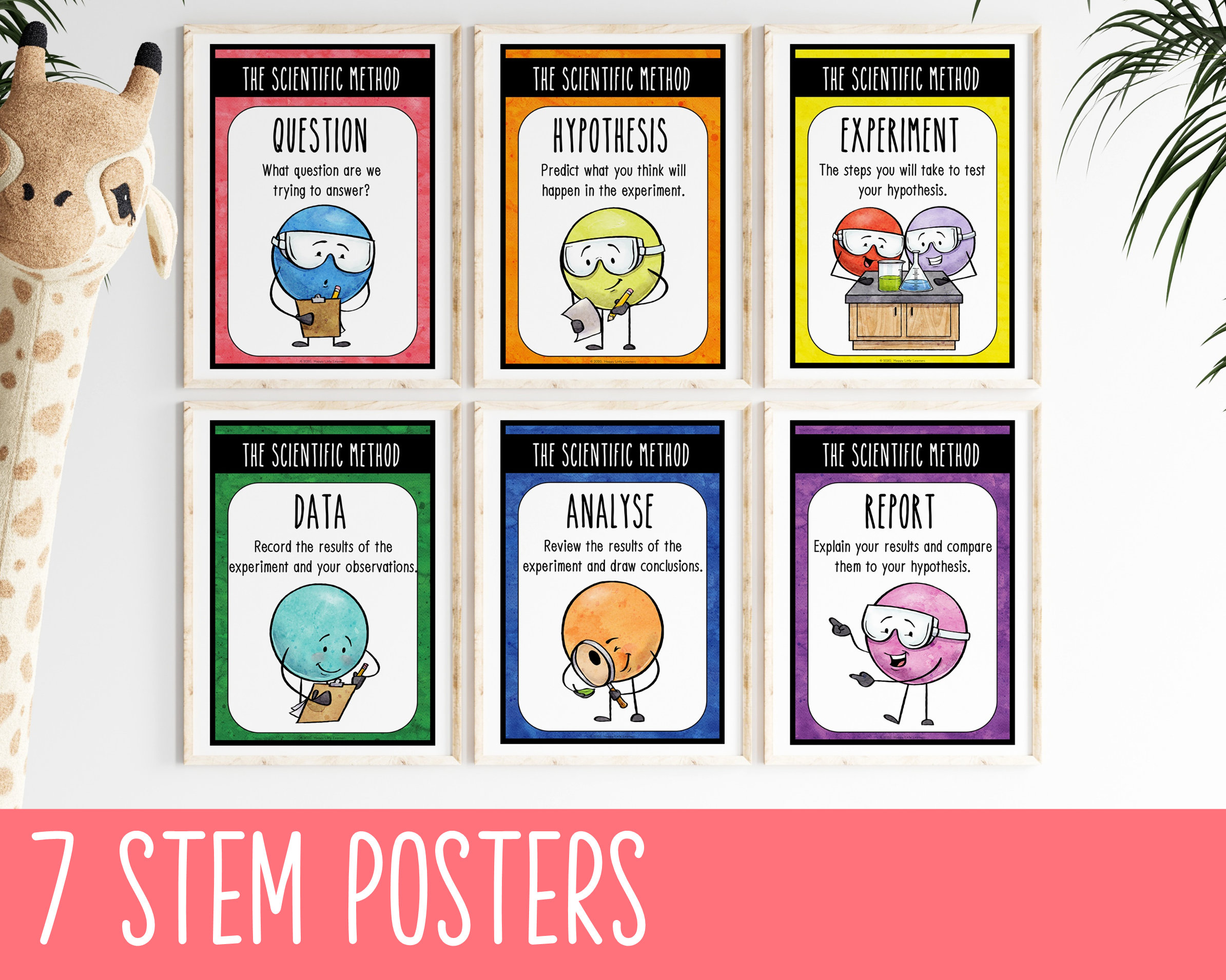STEM Preschool Printables Posters, Kindergarten Scientific Method ...