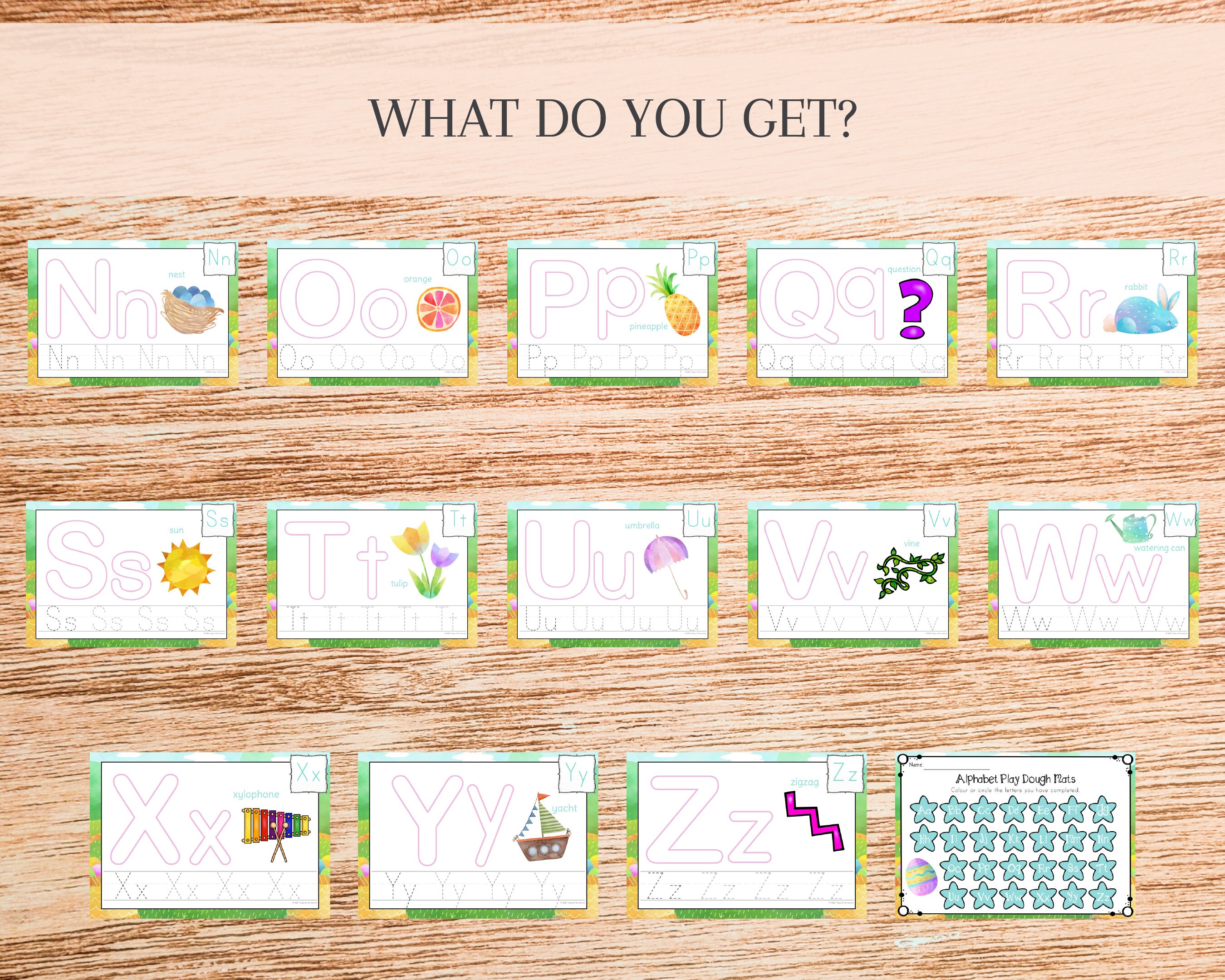 Easter Alphabet Preschool Printables Playdough Handwriting Practice ...