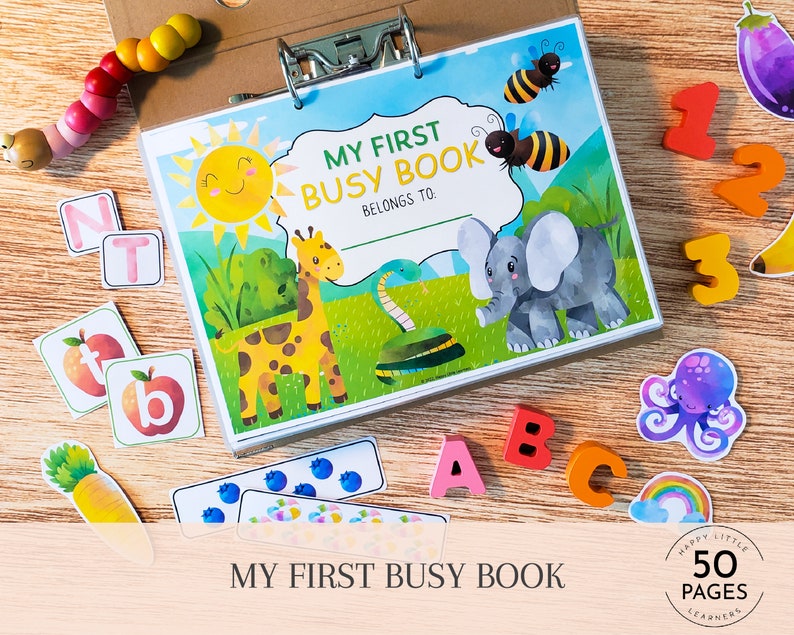 Toddler Busy Book Printable Montessori Busy Book Quiet Baby - Etsy UK