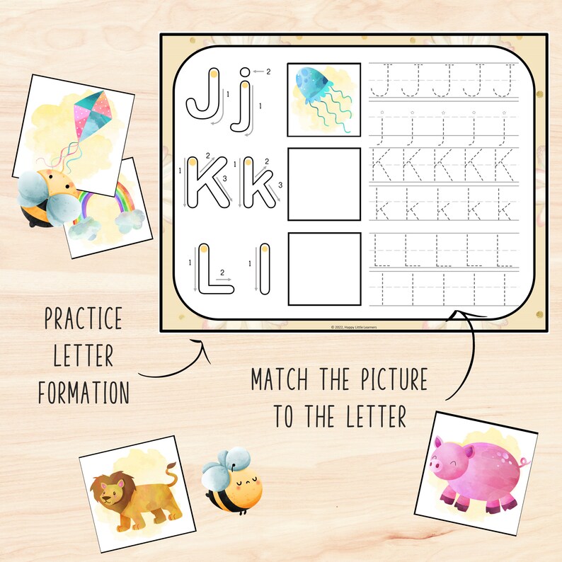 Alphabet Busy Book Printable, Honey Bee Toddler ABC Quiet Book ...