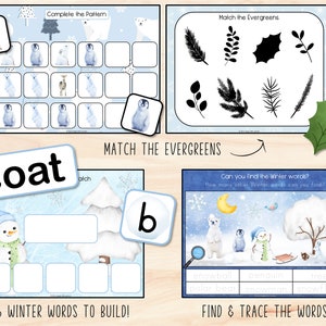 Winter Busy Book Printable, Homeschool Busy Book for Kids, Seasons ...