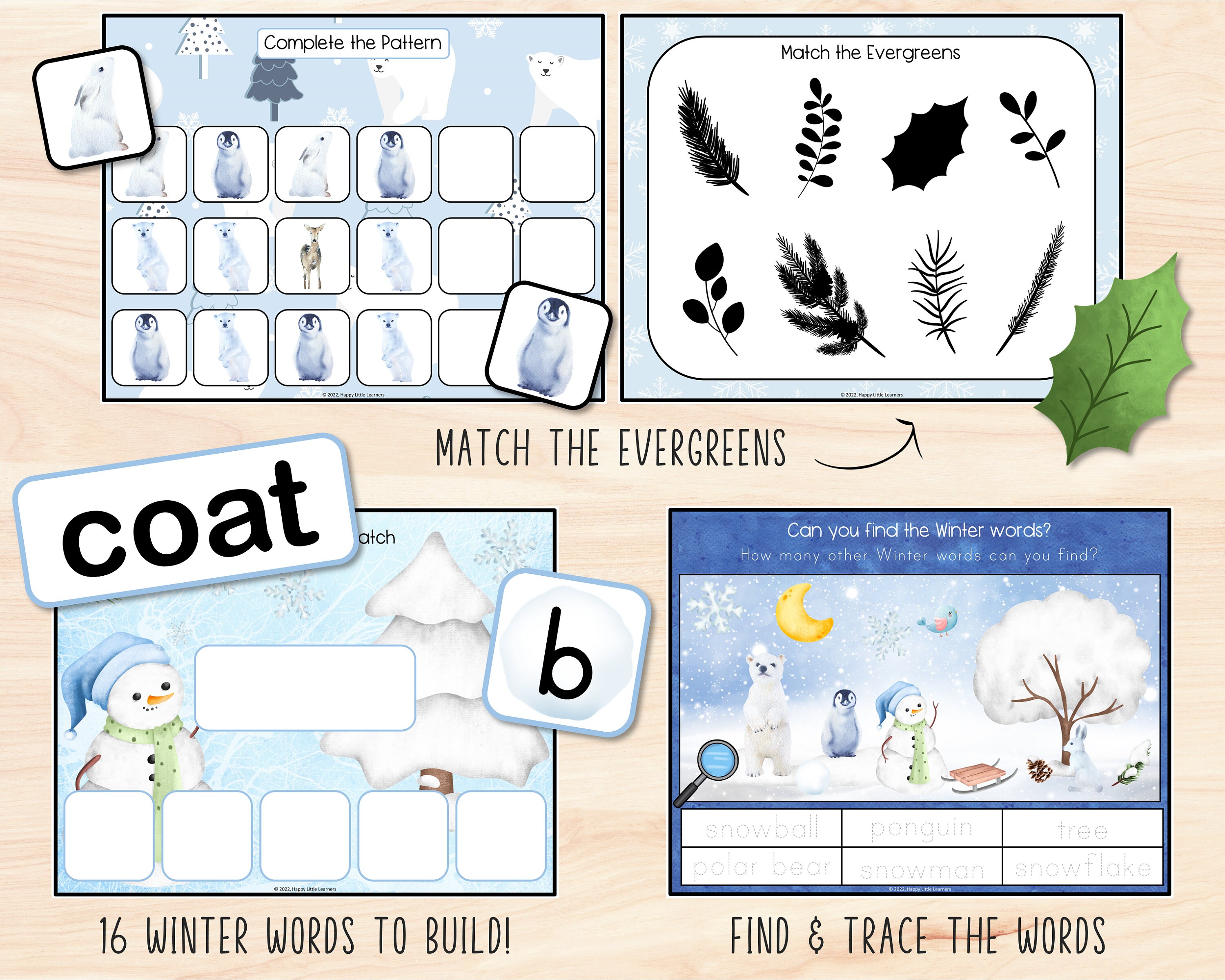 Winter Busy Book Printable, Homeschool Busy Book for Kids, Seasons ...