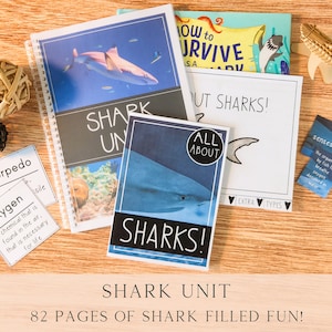 Printable Shark Unit, Shark Nature Study Pack, Learning About Sharks ...
