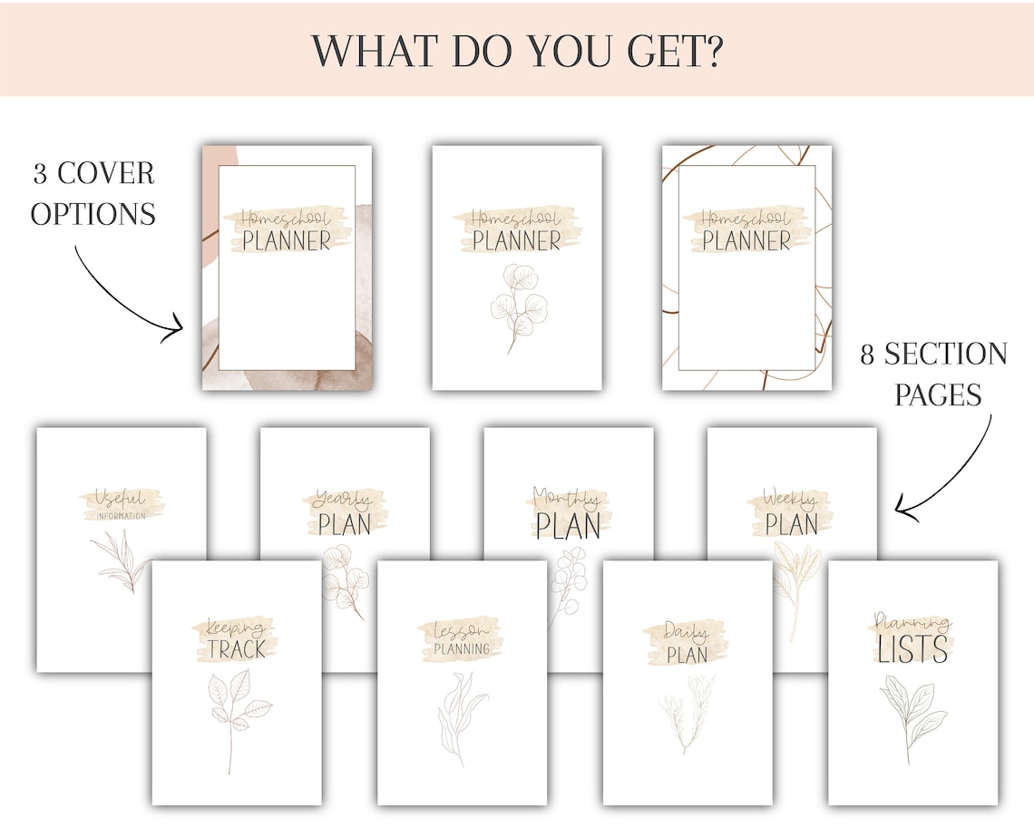 Boho Printable Homeschool Planner Homeschool Organizer - Etsy