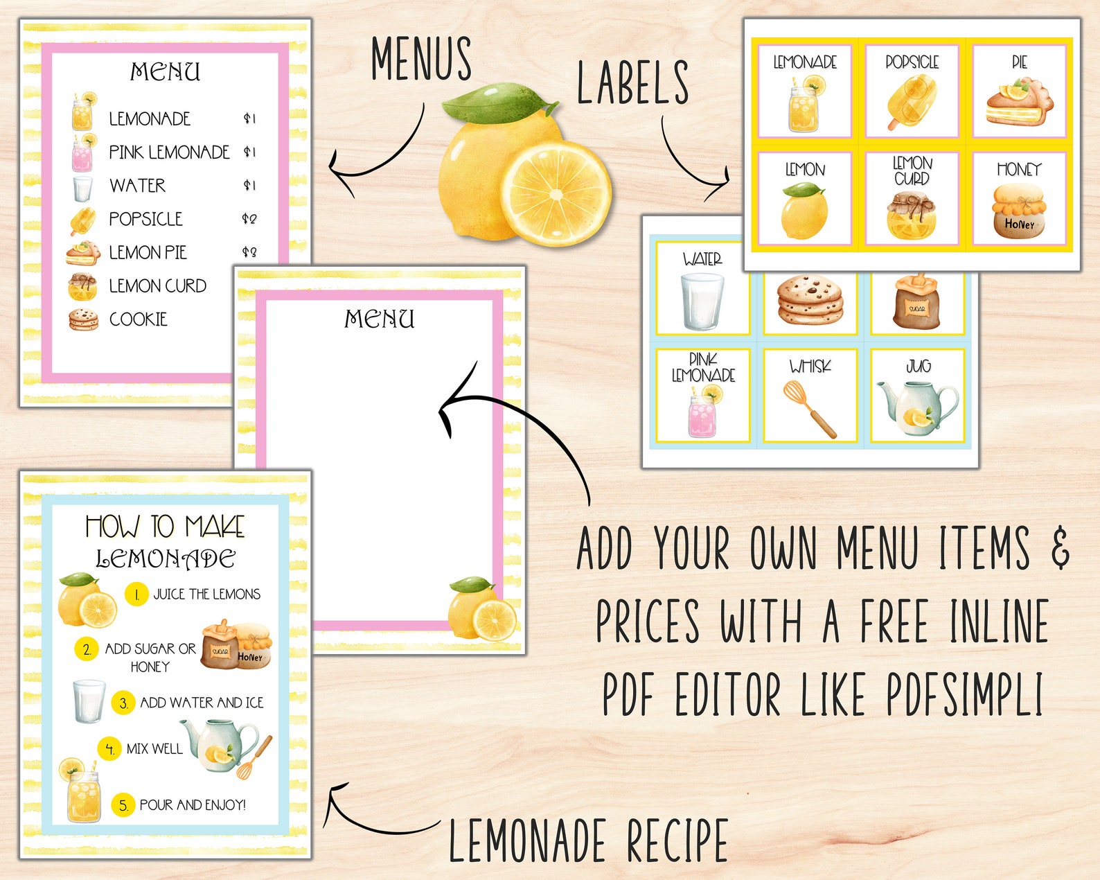 Lemonade Stand Dramatic Play Printable, Summer Pretend Play ...