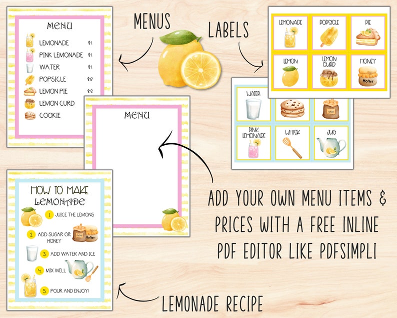 Lemonade Stand Dramatic Play Printable, Summer Pretend Play ...