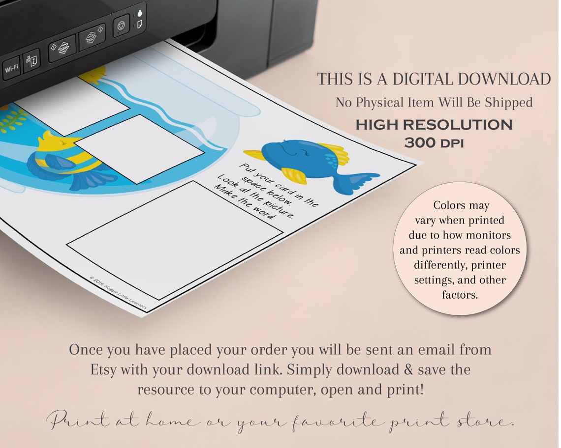 CVC Word Family Preschool Printables Phonics Mats, Kindergarten Kids ...