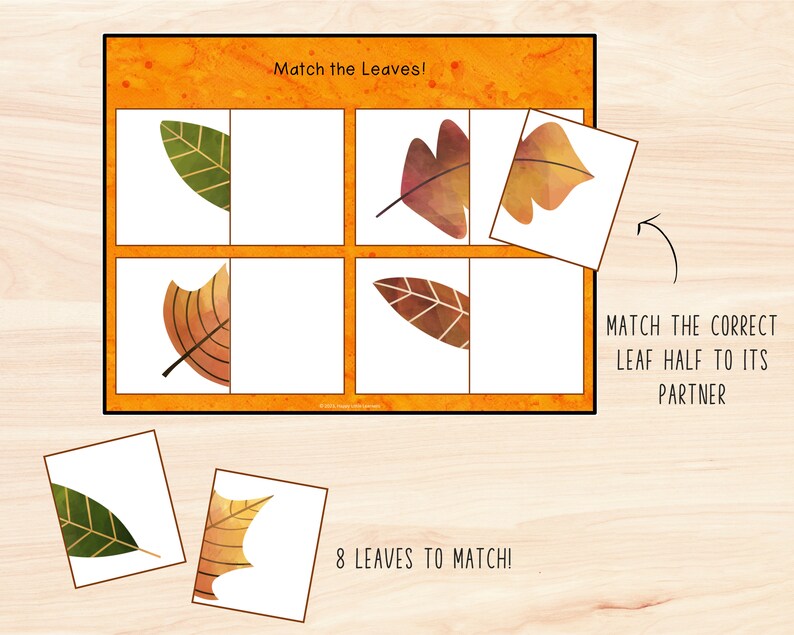 Fall Matching Leaves Activity, Autumn Leaf Matching, Toddler Learning ...