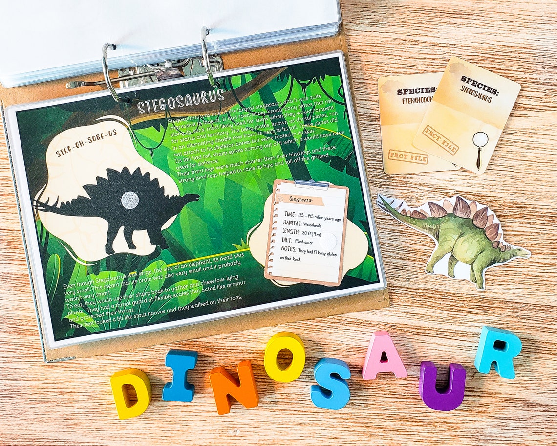 Dinosaur Busy Book Printable Toddler Dino Quiet Book - Etsy