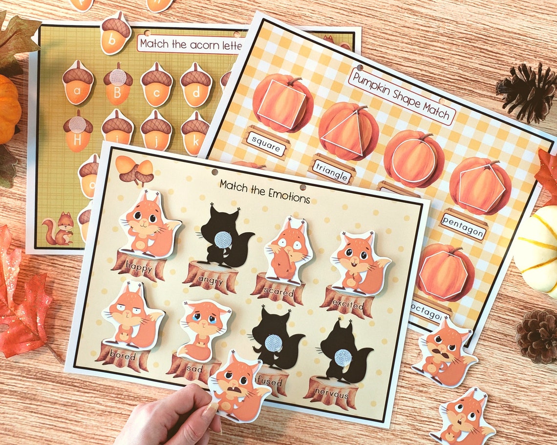 Fall Busy Book Printable Kids Homeschool Busy Book Toddler - Etsy