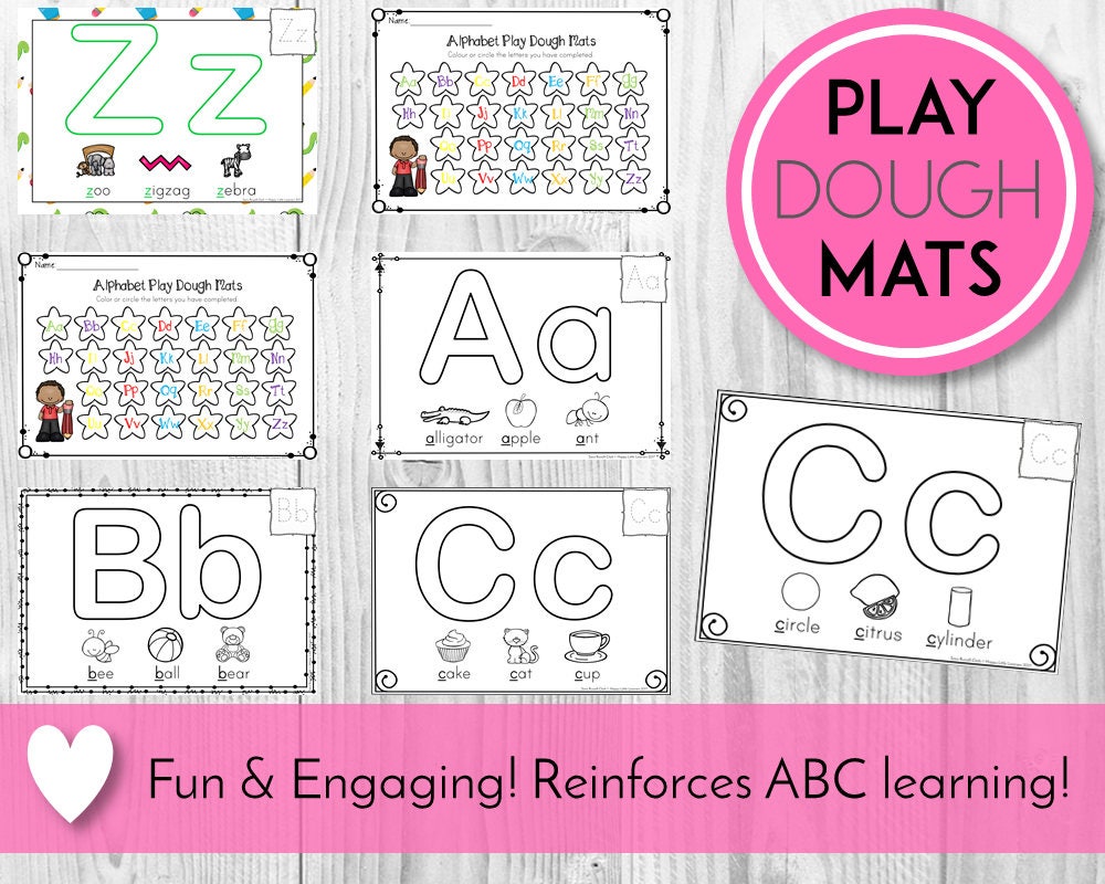 ABC Alphabet Play Doh Mats ABC Printables Preschool | Etsy