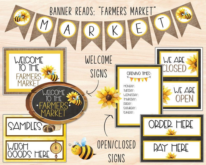 Farmer's Market Dramatic Play, Pretend Play Printable, Farmer's Market ...