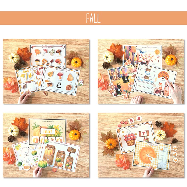 Seasons Busy Book Printables, Set of 4 Homeschool Toddler Busy Books ...