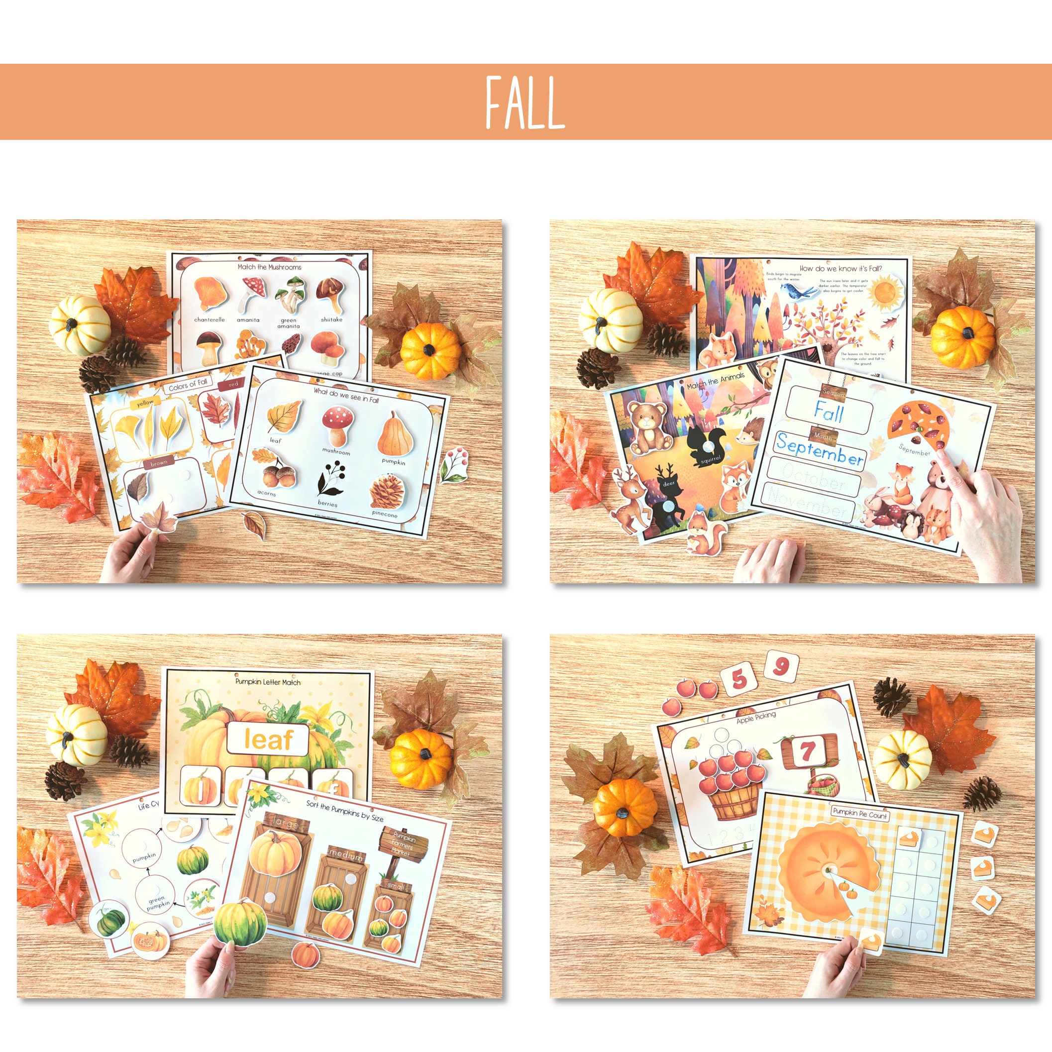 Seasons Busy Book Printables, Set of 4 Homeschool Toddler Busy Books ...