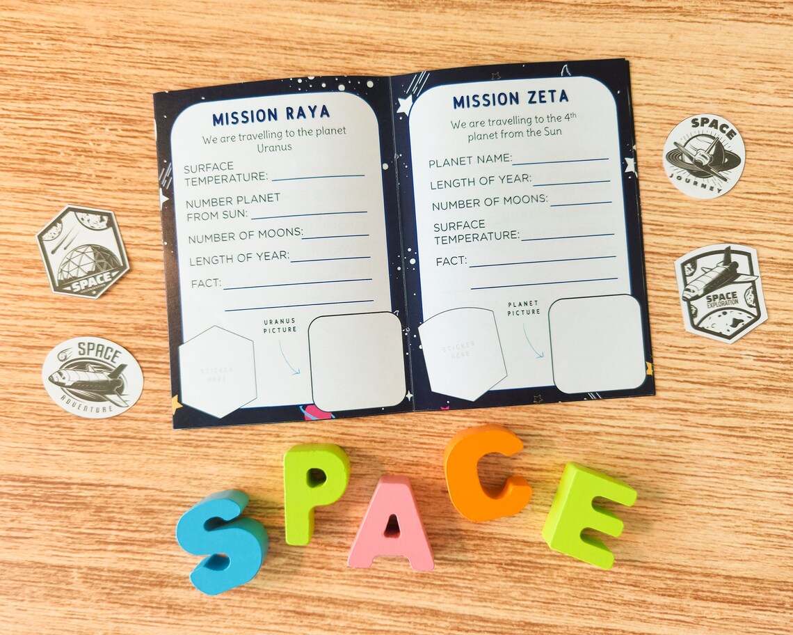 Solar System Astronaut Passport, Printable Toddler Space Planets ...