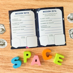 Solar System Astronaut Passport, Printable Toddler Space Planets ...