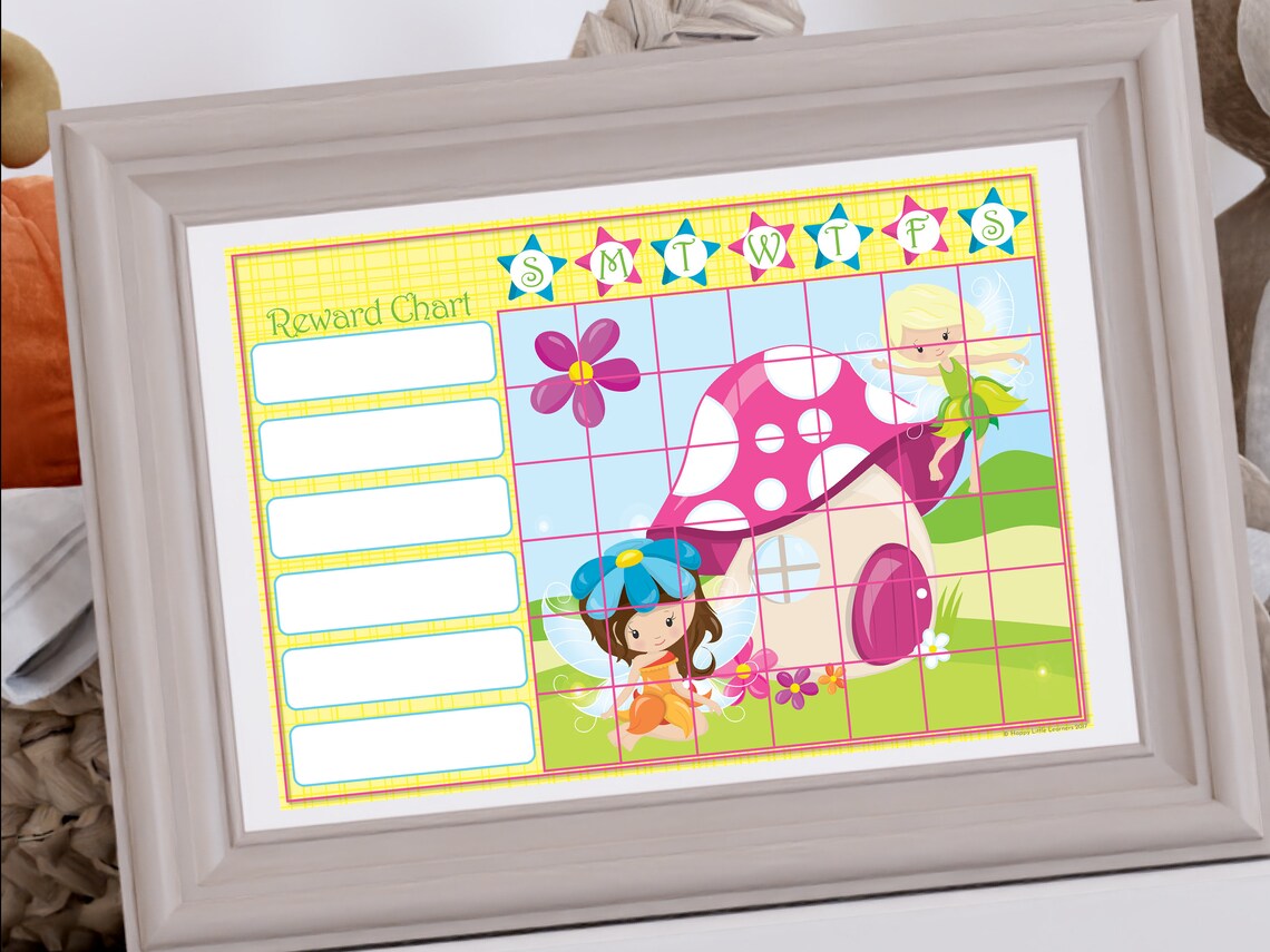 Fairy Chore Chart | Toddler Reward Chart | Editable Printable Behavior ...