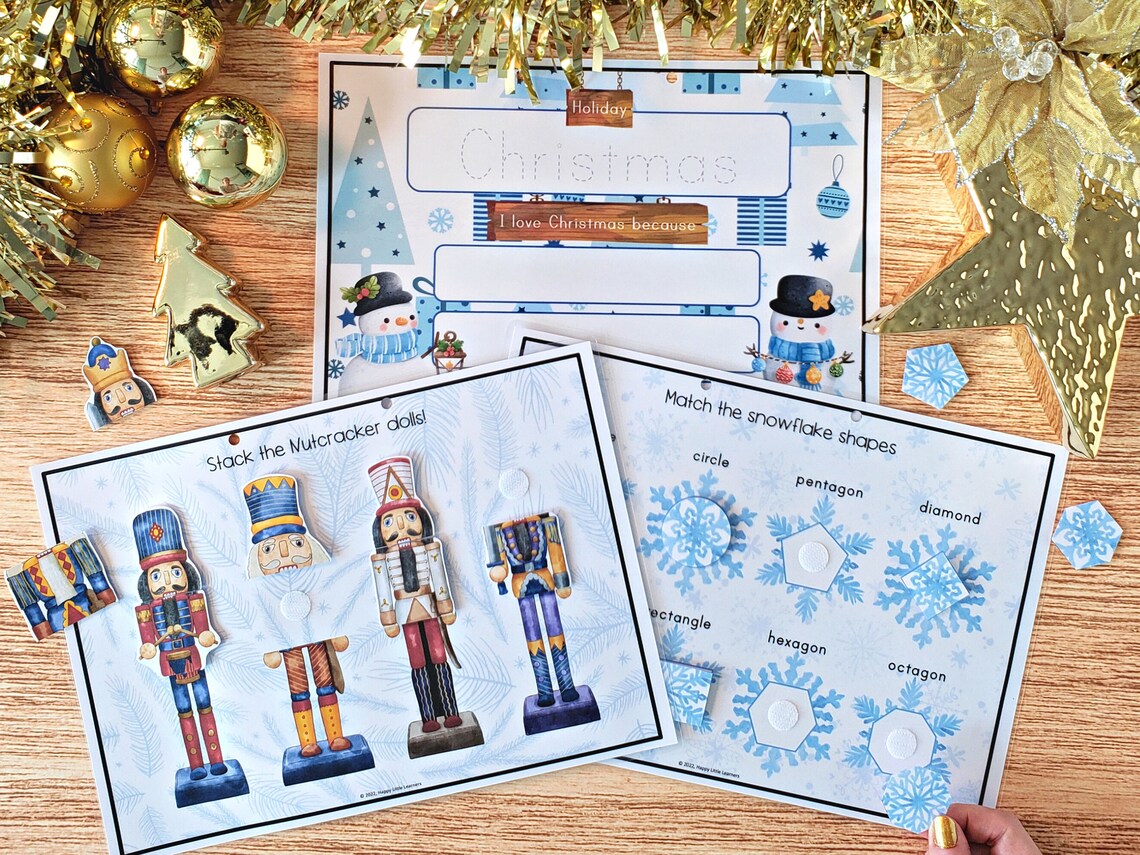 Christmas Busy Book Printable Homeschool Xmas Busy Book for - Etsy