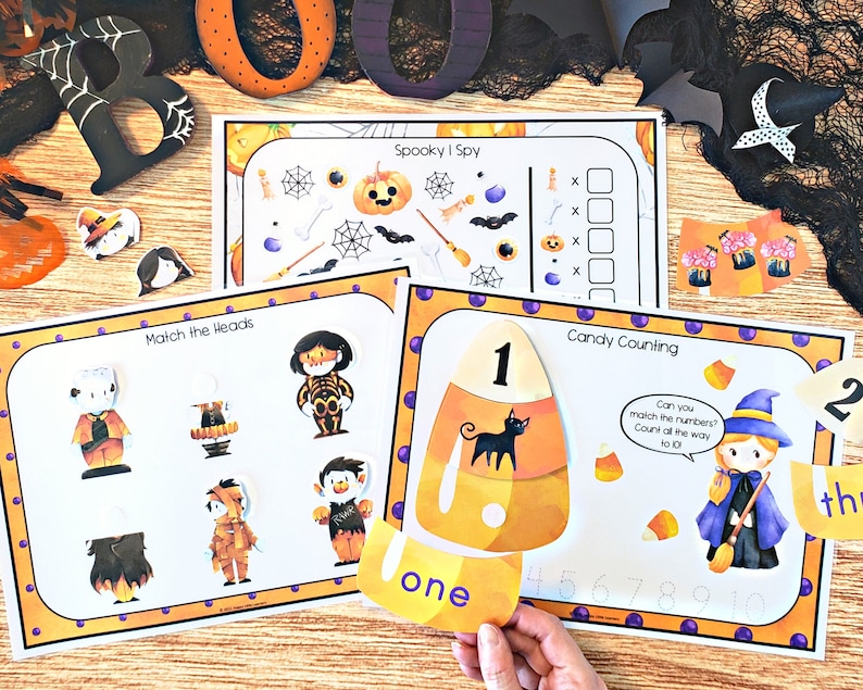 Halloween Busy Book Printable, Kids Homeschool Learning Binder, Toddler ...