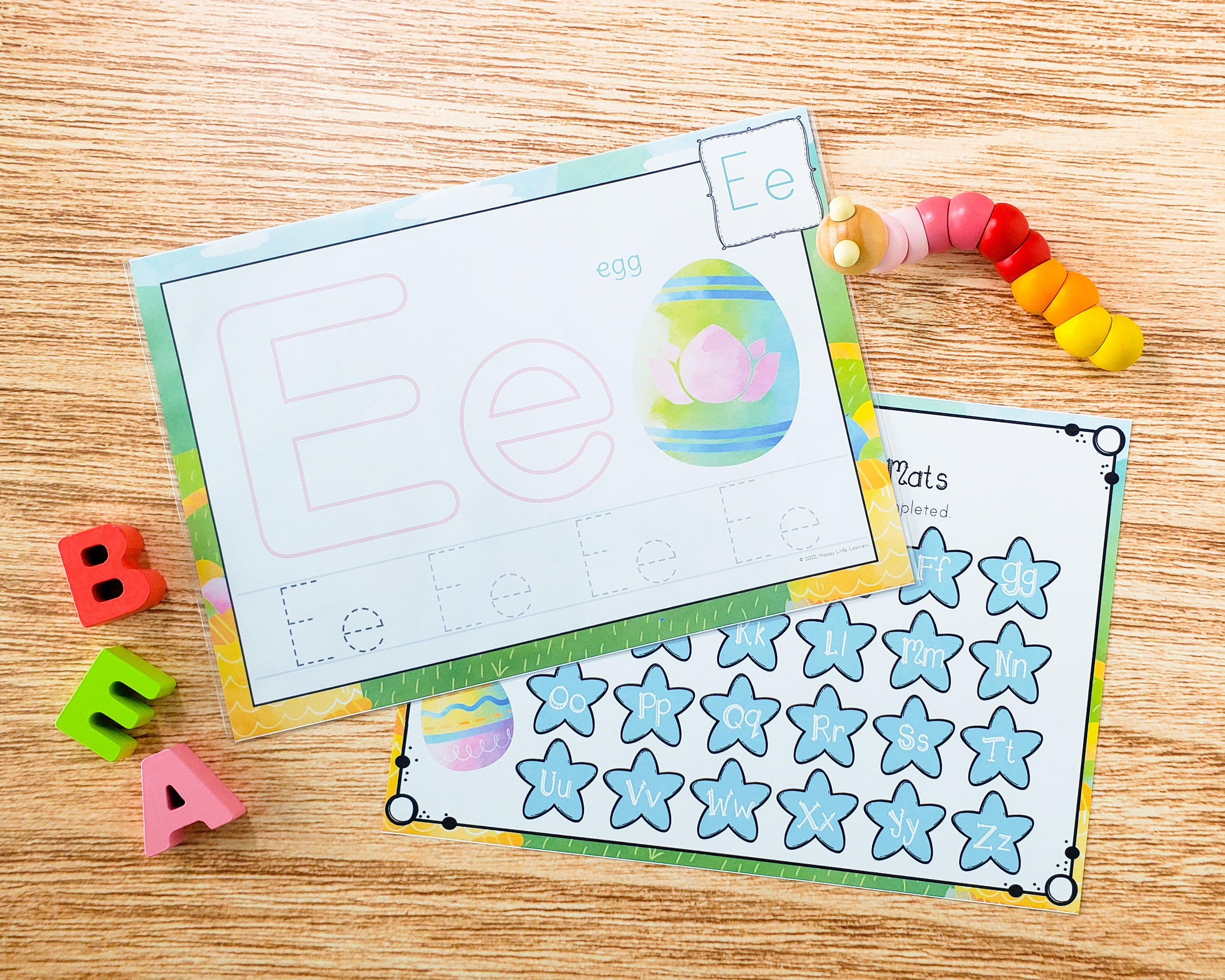 Easter Alphabet Preschool Printables Playdough Handwriting Practice ...