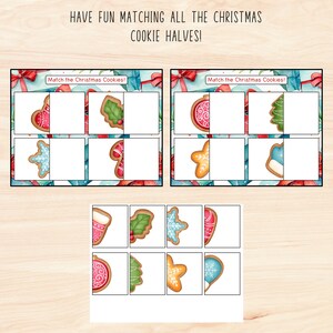 Christmas Cookies Matching Activity, Holiday Cookies Match, Toddler ...