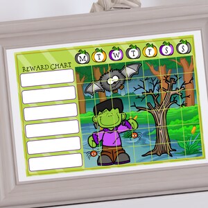 Monster Chore Chart | Toddler Reward Chart | Editable Printable ...