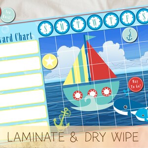 Sail Boat Chore Chart | Toddler Reward Chart | Editable Printable ...