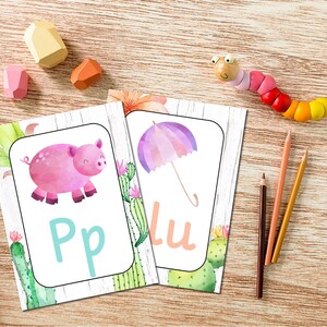 Alphabet Preschool Printable Posters, Home School ABC Flashcards ...