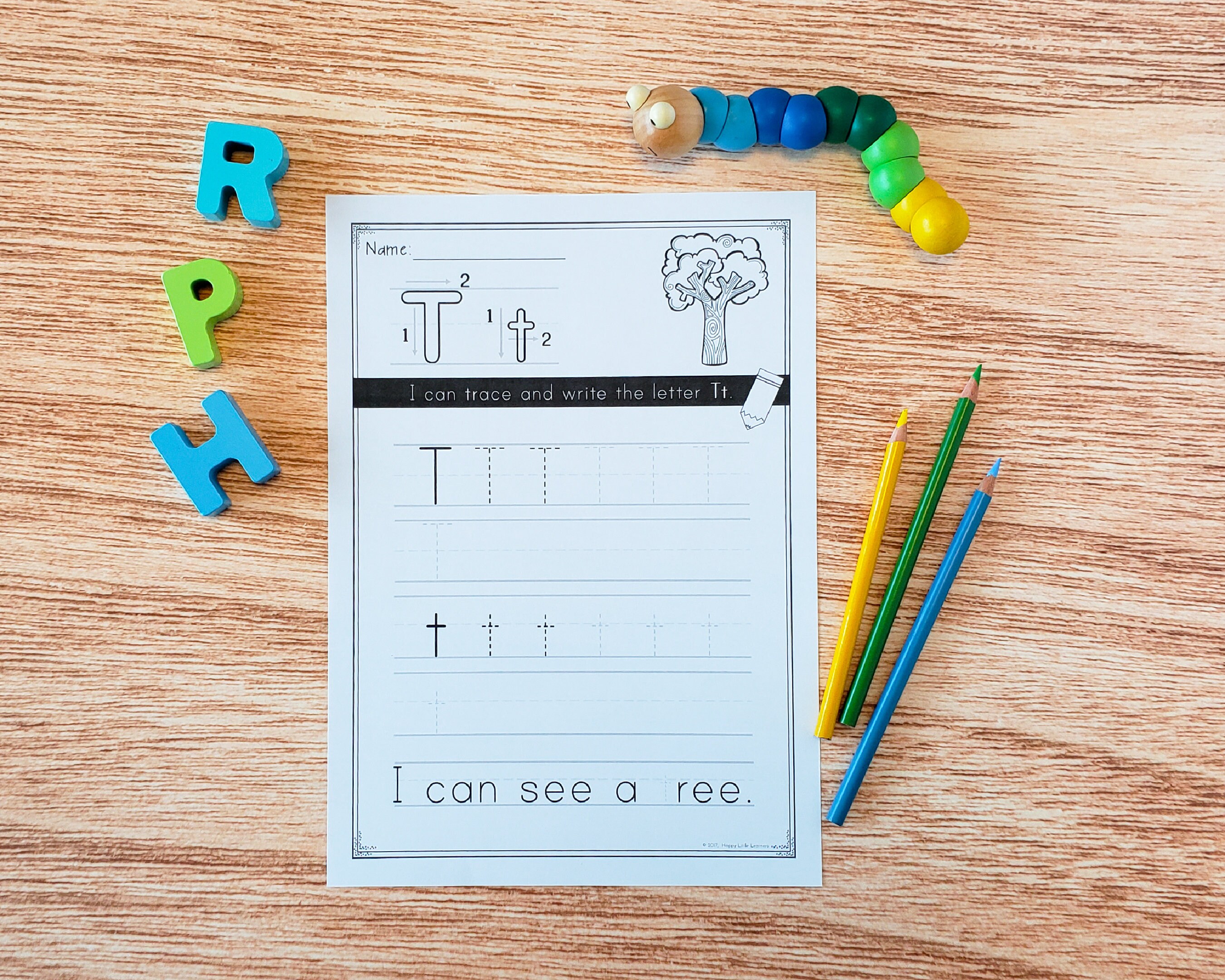 Alphabet Letter Tracing Preschool Printables Worksheet, ABC Handwriting ...
