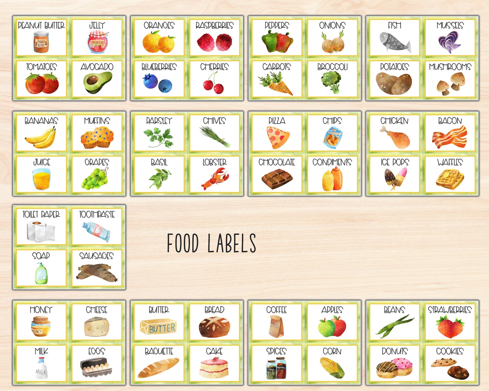 Grocery Shop Dramatic Play, Pretend Play Printable, Groceries Pretend ...