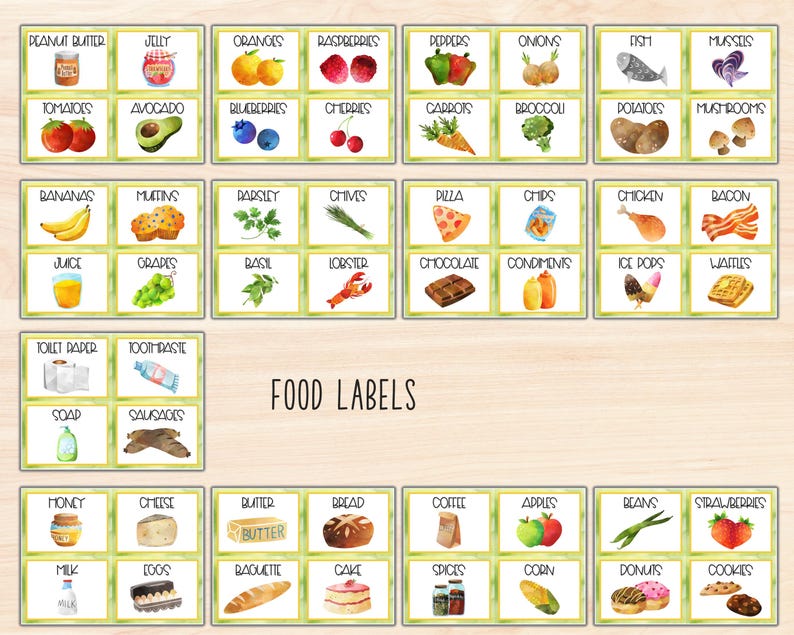Grocery Shop Dramatic Play, Pretend Play Printable, Groceries Pretend ...