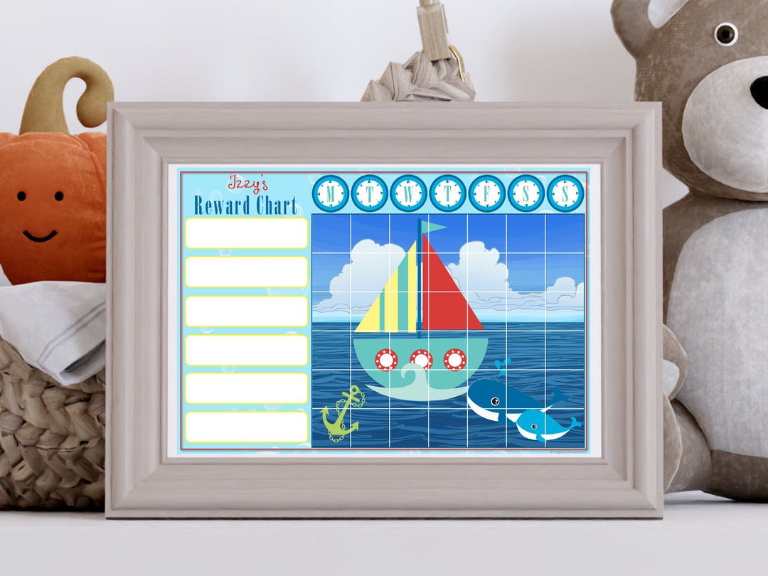 Sail Boat Chore Chart | Toddler Reward Chart | Editable Printable ...