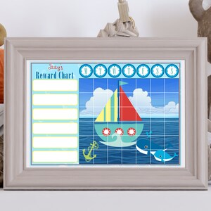 Sail Boat Chore Chart | Toddler Reward Chart | Editable Printable ...
