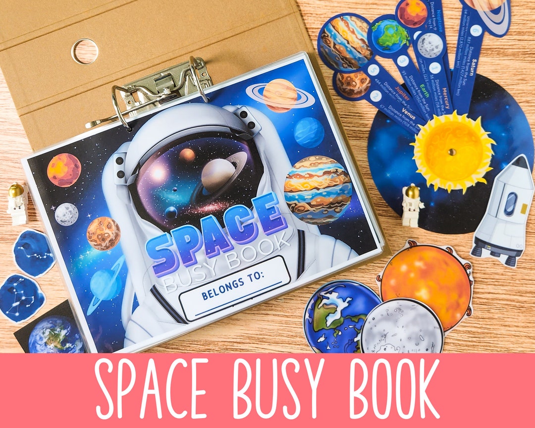 Printable Space Busy Book Activity Binder, Printable Solar System Quiet ...