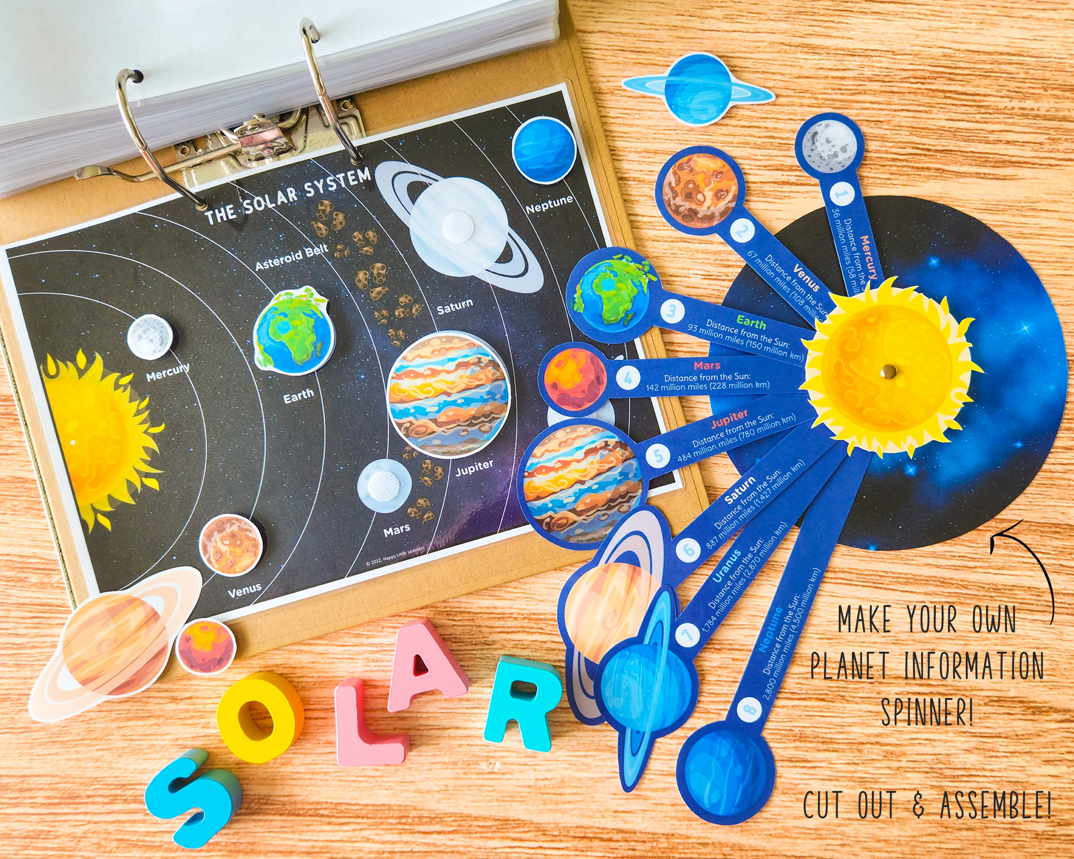 Printable Space Busy Book Activity Binder, Printable Solar System Quiet ...