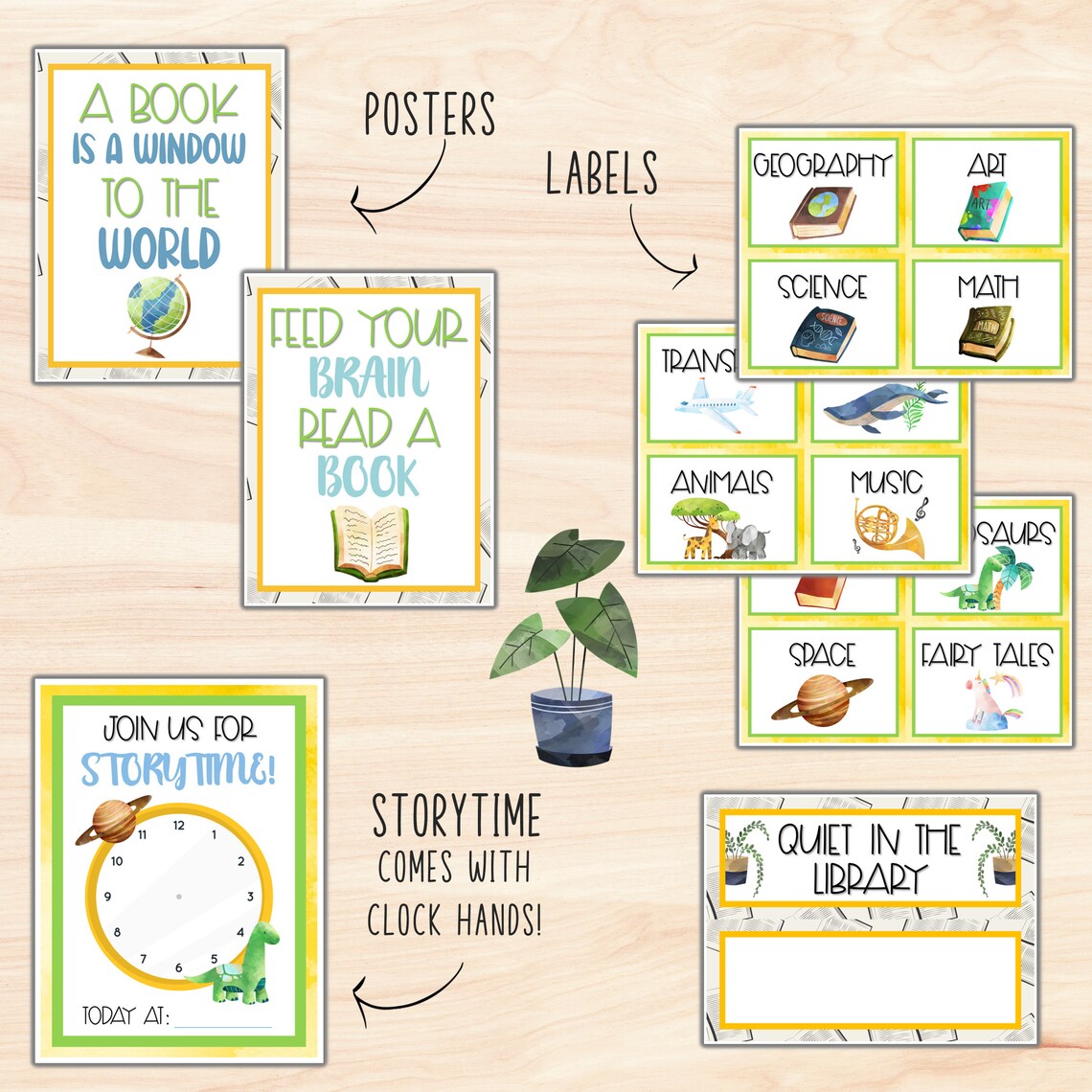 Pretend Play Library, Dramatic Play Printable, Pretend Play Set ...