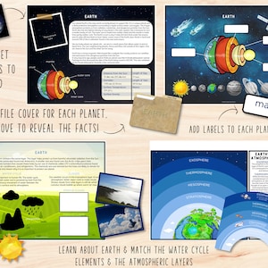 Printable Space Busy Book Activity Binder, Printable Solar System Quiet ...