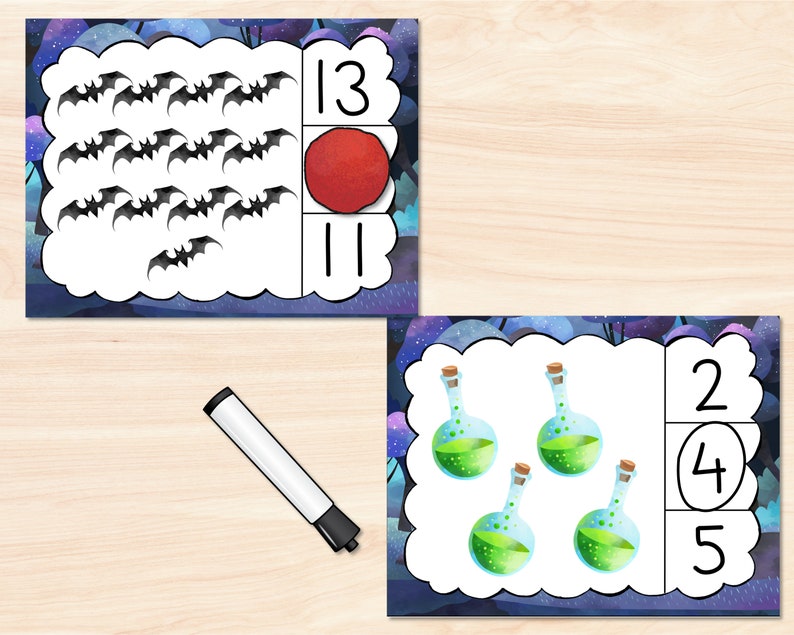 Halloween Numbers 1-20 Clip Cards, Halloween Task Cards, Toddler ...