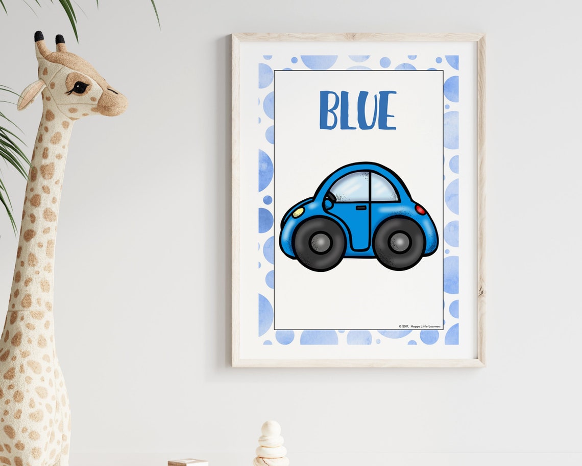 Watercolor Preschool Printable Classroom Color Posters, Kindergarten ...