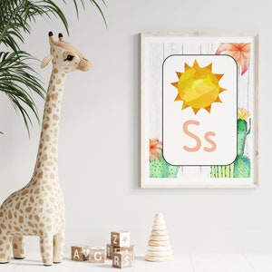 Watercolour Alphabet Preschool Printable Posters, Kindergarten ABC ...
